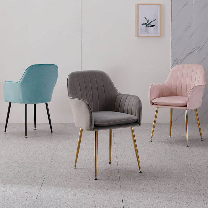 【STOCK】Nordic Chair Modern Design Monoblock Chair High-grade Leather ...