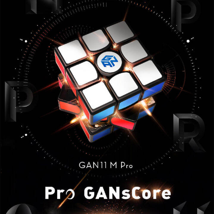 Gan 11M Pro ลูกบิดแม่เหล็กแบบไม่มีสติกเกอร์,ลูกบาศก์ปริศนาแบบมืออาชีพรู ...