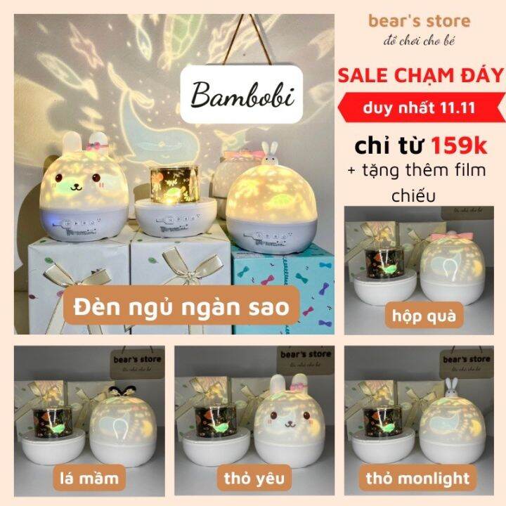 Đèn chiếu sao, đèn ngủ 3D chiếu trần tự động xoay phát nhạc LOA ...