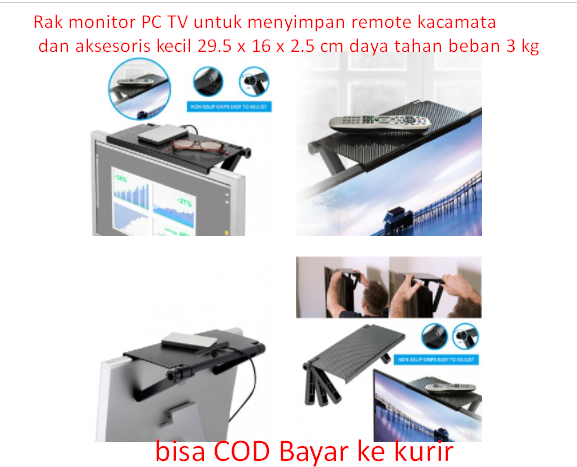 Rak monitor PC TV untuk menyimpan remote kacamata dan aksesoris kecil ...