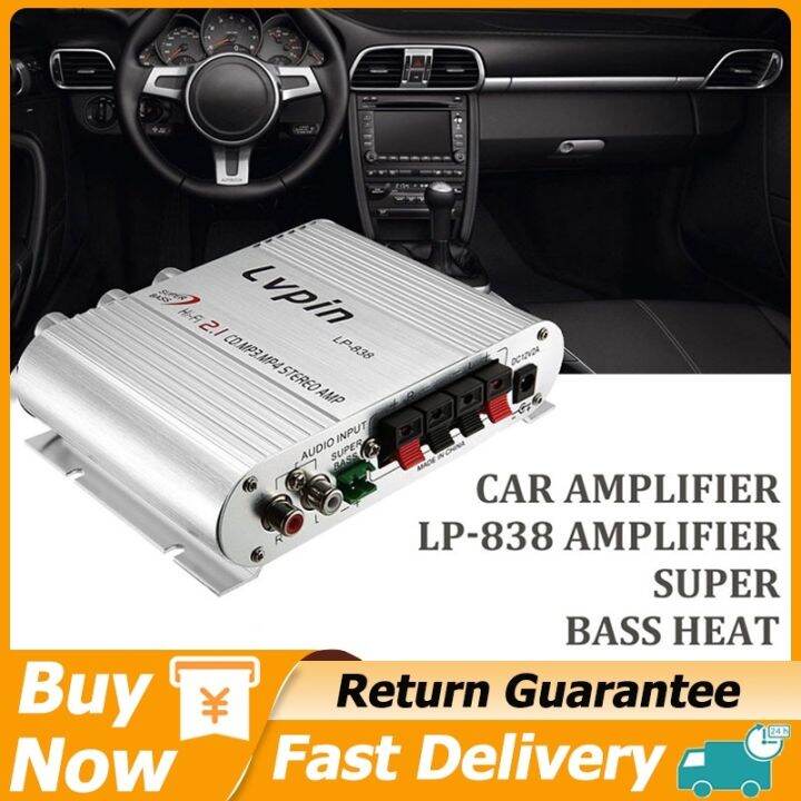 COD Mini Lepy LP-838 12V Hi-Fi Stereo Mega Bass Car Amplifier | Lazada PH