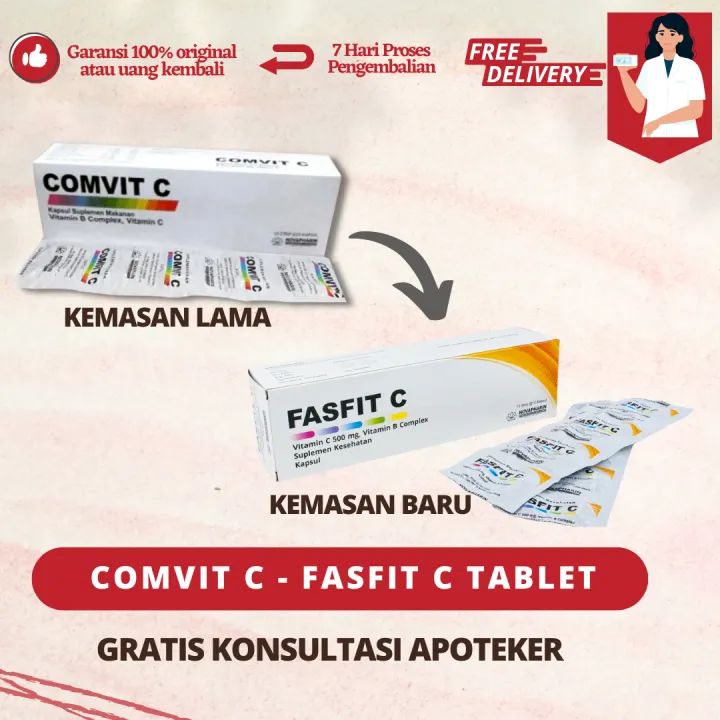 COMVIT C FASFIT C TERMURAH VITAMIN C 500mg VIT B KOMPLEK PERSAMAAN ...