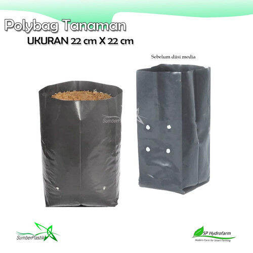 Plastik Polybag Polibag Tanaman Hitam 22 × 22 cm - isi 1pcs | Lazada ...
