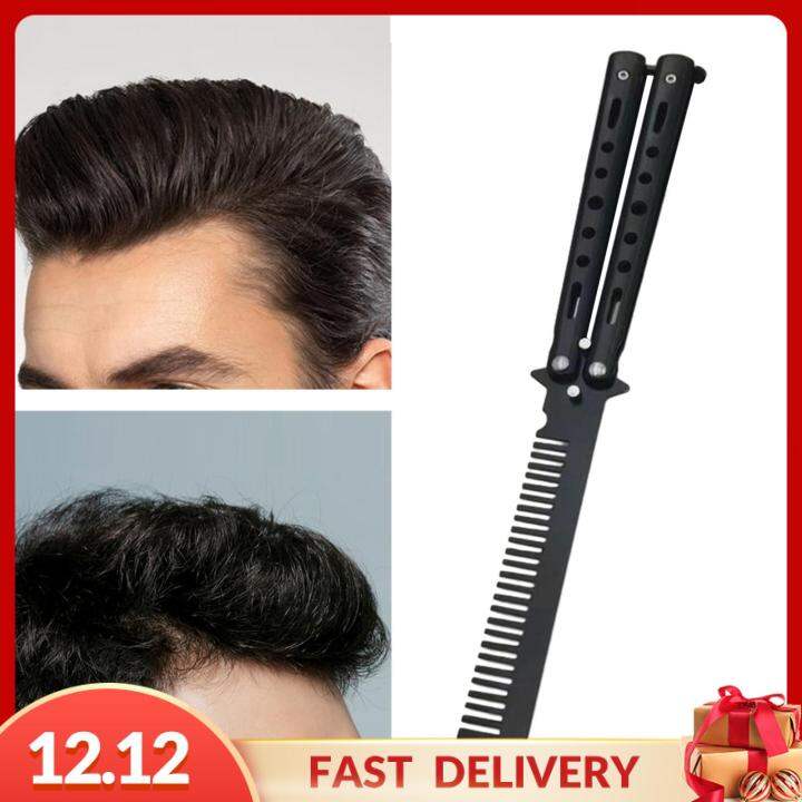 Gispark Butterfly Combs Mustache Metal Folding Practice Tool Comb for ...