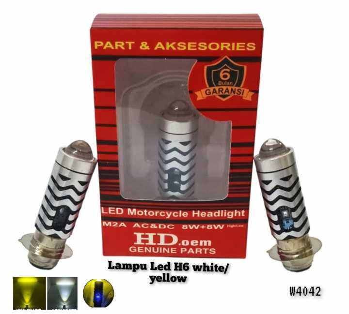 Lampu utama Led H6 laser jauh dekat putihkuning plus senja biru | Lazada Indonesia