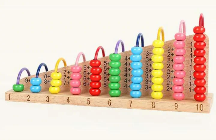 Child student calculation rack counter arithmetic addition and ...