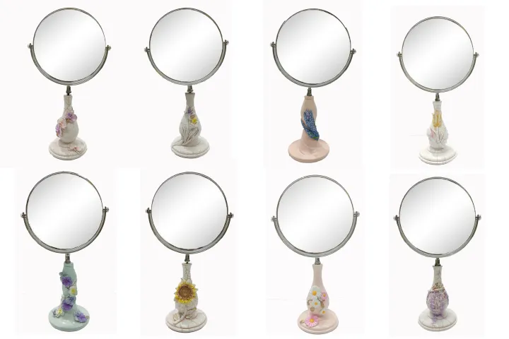 Table Rotating Adjustable Double Mirror Normal & Magnifying Mirror ...