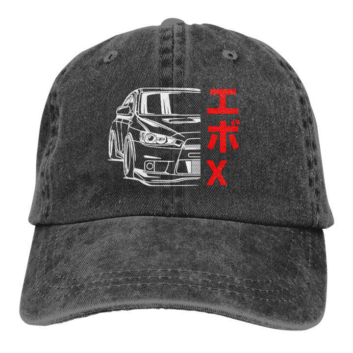 Korean style trendy cap Evo X 10 Lancer Evolution Japanese Racing Retro ...