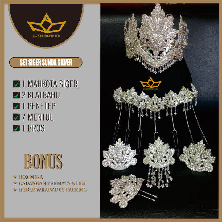 Siger manten Set blok Antik Gunungan Silver/Siger manten/siger sunda ...
