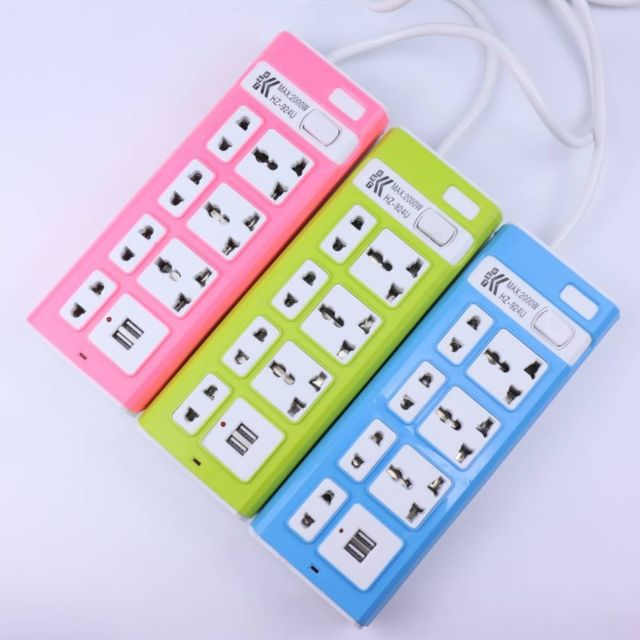 Socket Power Extension With 7 Universal Socket and 2 USB outlets ...