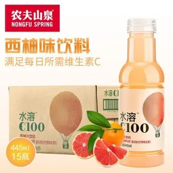 Nongfu Spring Water Soluble C100 GRAPEFRUIT Fruity Drink (15 x 445ml ...