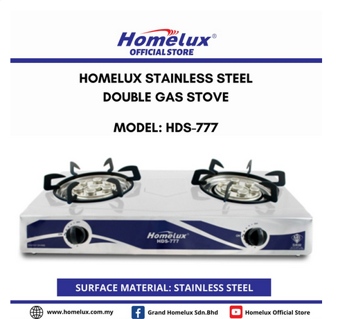 HOMELUX High Quality Stainless Steel Double Gas Stove / Gas Cooker ...
