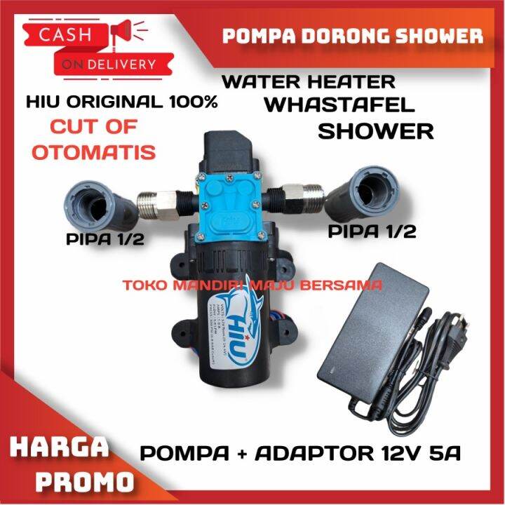POMPA DORONG WASTAFEL / WATER HEATER / SHOWER POMPA DC 12V HIU 100 PSI ...