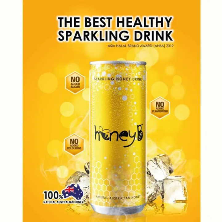 HoneyB Sparkling Honey Drink 250ml Natural Australian Honey | Lazada