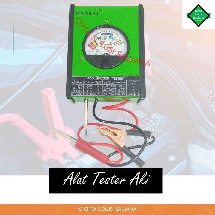 TESTER AKI MOTOR MOBIL ANALOG JARUM ALAT UKUR TEGANGAN AKI BATTERY ...