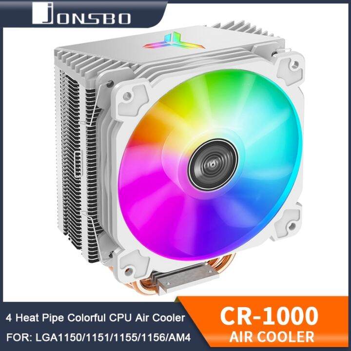 Jonsbo CR1000 4 Heat Pipe Tower Colorful Light Effect 120cm Fan CPU Air ...