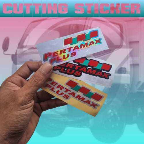 CUTTING STICKER LOGO PERTAMAX PLUS , Sticker variasi helm laptop motor ...