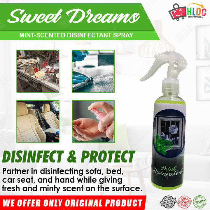Sweet Dream Mint Scented Disinfectant Spray 250 ml Mint Disinfectant, Deodorizer, Cleanser ...