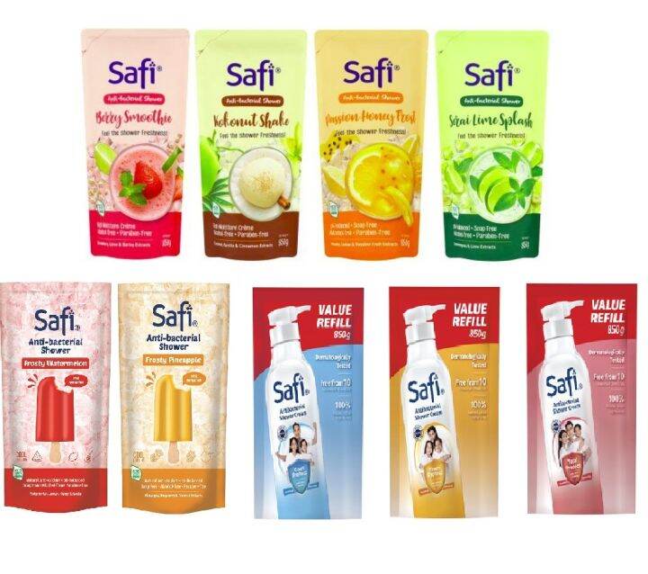 SAFI SHOWER REFILL PACK 500G ANTI BACTERIAL GEL MANDIAN | Lazada