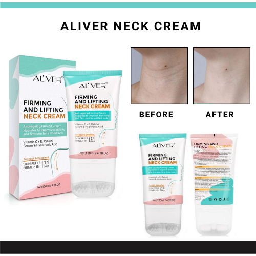 Aliver Neck Cream With Vitamin C E Retinol Serum And Hyaluronic Acid Anti