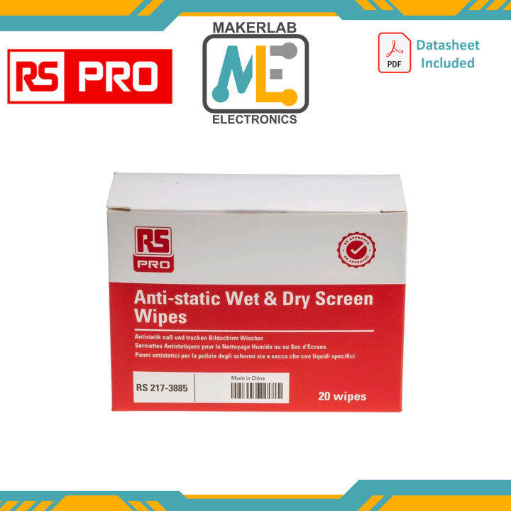 RS PRO Wet Screen Wipes, Box of 20 | Lazada PH