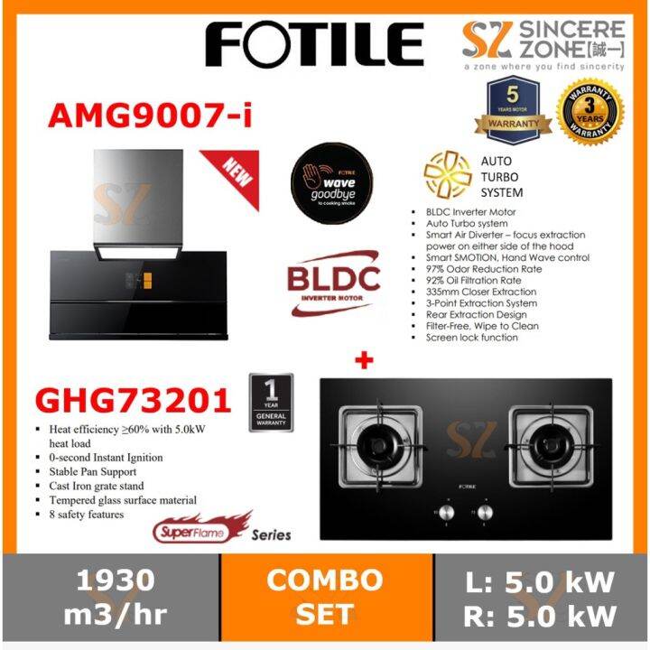 Fotile AMG9007i Chimney Hood With DC Inverter Motor 1930m3/h Suction ...