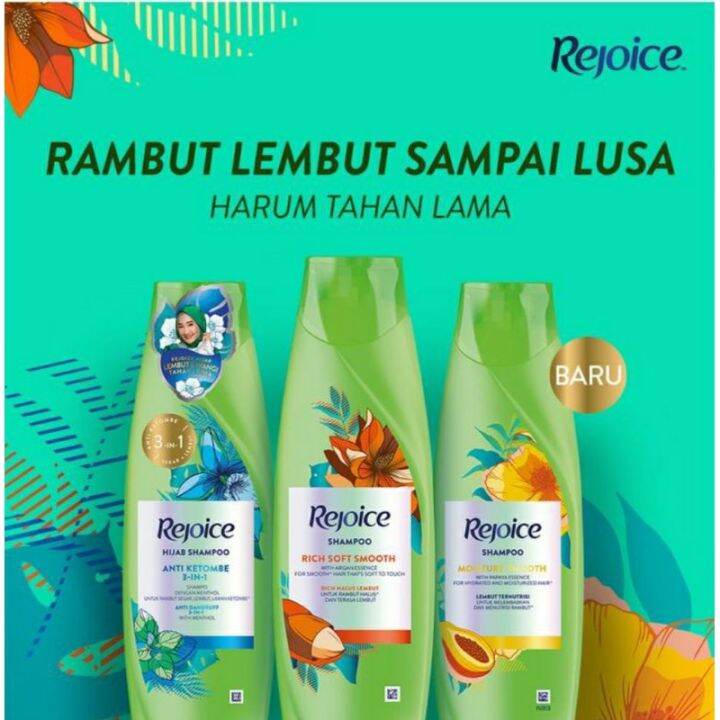 REJOICE Shampoo Anti Ketombe 3in1 | Halus Lembut | Korean Jeju Rose Edition 150ml | Lazada Indonesia