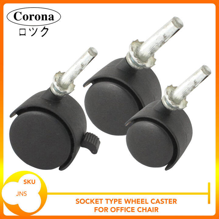 Wheel Casters Socket Type for Office Chair (4 pieces 40mm/50mm) | Lazada PH