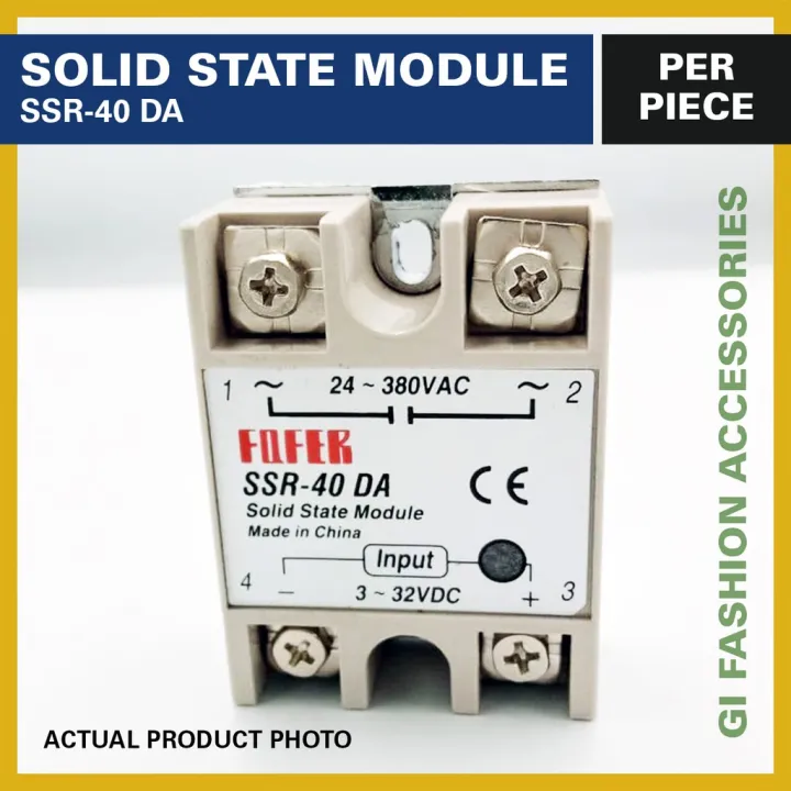 【Cash on delivery】 24V-380V AC SSR-40DA DC-AC Solid State Relay Module ...