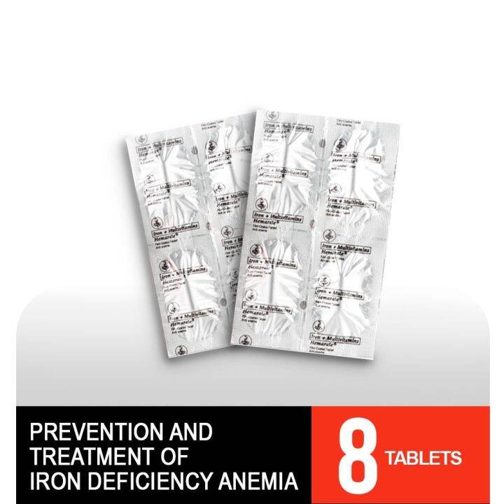 Hemarate 8 Tablets (Treatment Of Iron-Deficiency Anemia) | Lazada PH