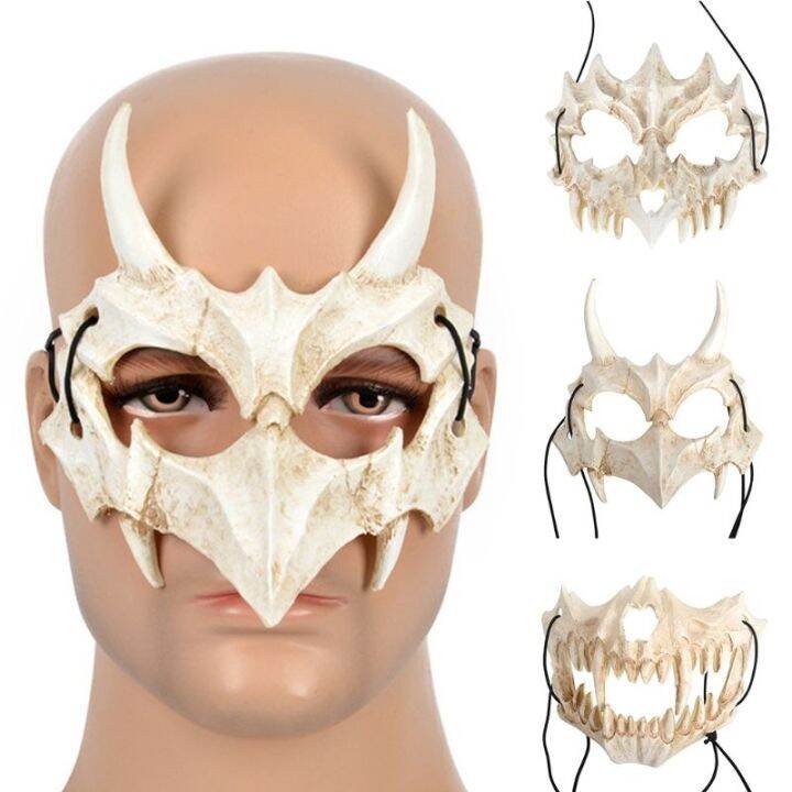 {AH Department Store}อะนิเมะญี่ปุ่น Dragon God Skeleton Half Face Mask ...