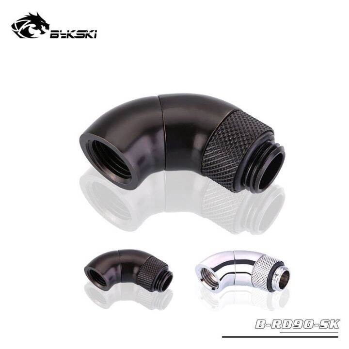Bykski B-RD90-SK,G1/4หญิงชาย90องศา PC Cooling Fitting,360องศา Rotatable ...