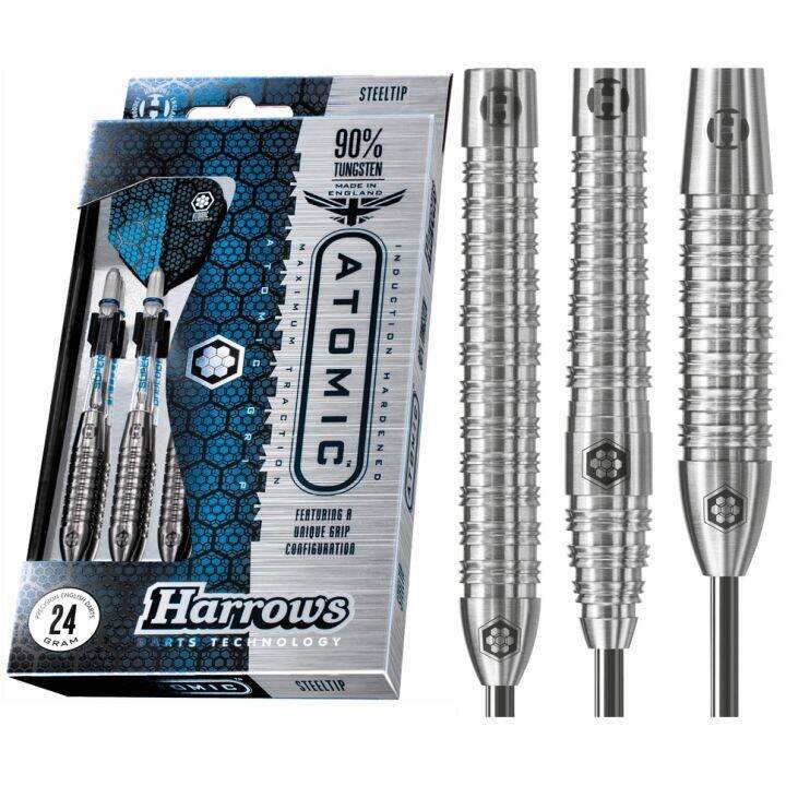 Harrows Atomic Darts - Steel Tip Tungsten dart pins - 21g 22g 25g Made ...