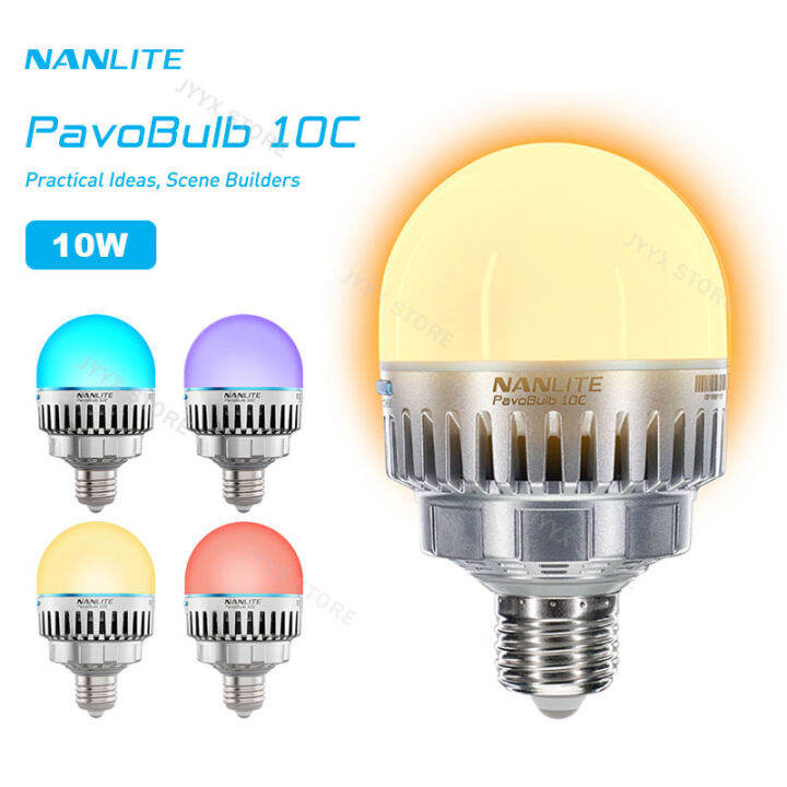 Nanlite PavoBulb 10C RGB Light bulb 10W Atmosphere Fill Light with Special Effects for Video ...