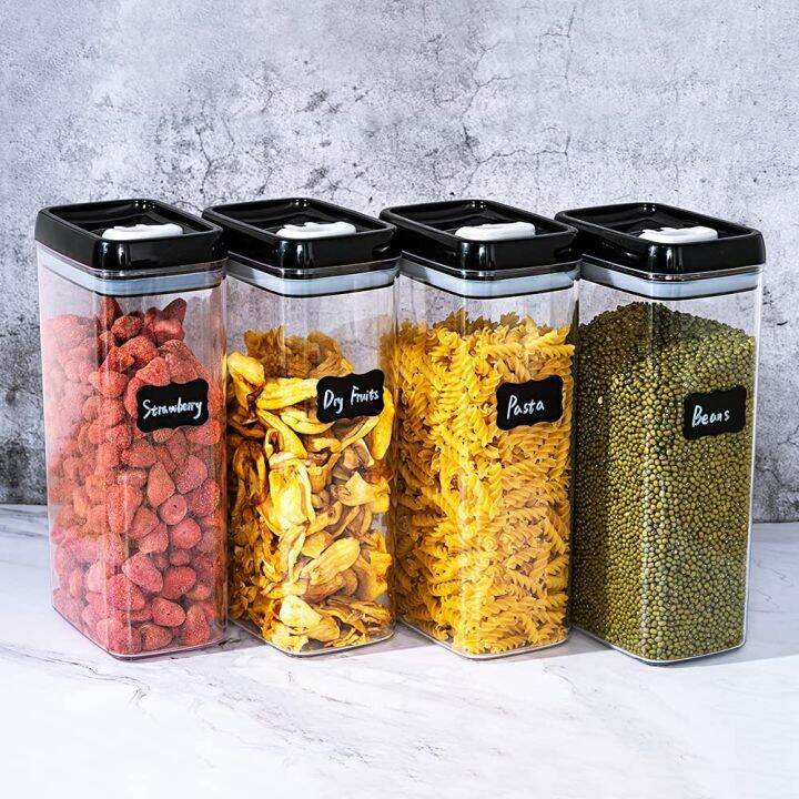 Airtight Extra Large Food Storage Container Set, 4Pcs Kitchen & Pantry ...