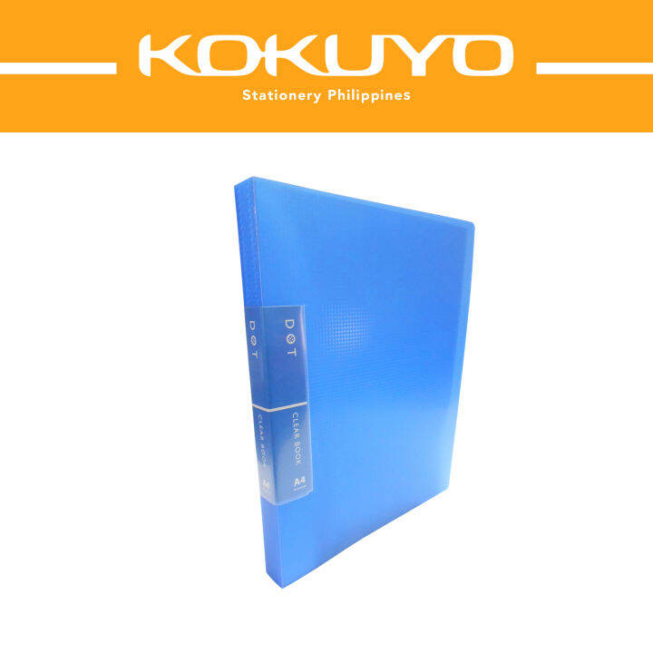 Kokuyo W-CB002-TB (3'S) DOT Clear Book A4 40P, Transparent Blue (Pack of 3) | Lazada PH