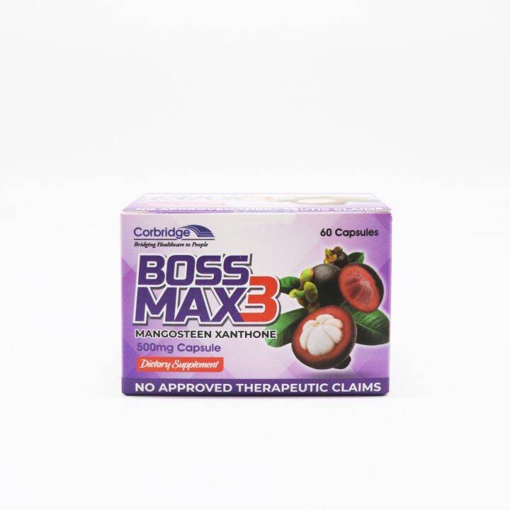 BOSSMAX3 Mangostene Xanthone Dietary Supplement 500mg Capsule | Lazada PH
