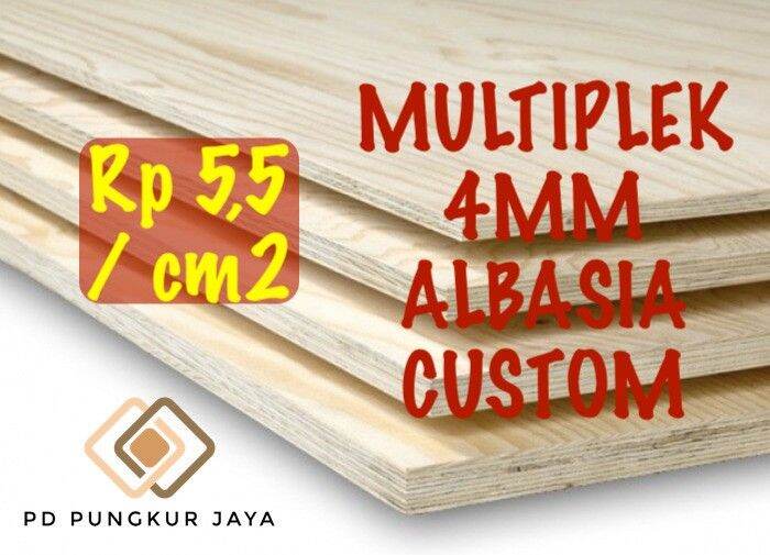 TRIPLEK / MULTIPLEK 4MM ALBASIA UKURAN CUSTOM | Lazada Indonesia