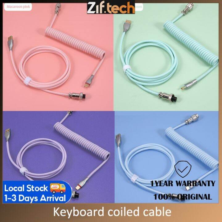 ZIFTech Coiling Macaron Mechanical Keyboard Connector Type-C USB ...