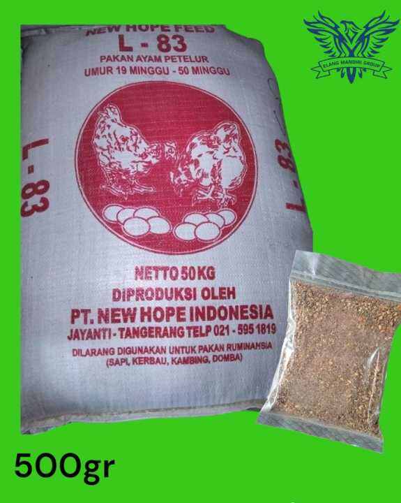 Repack 500GR Pakan L-83 Makanan AYAM PETELUR L 83 Umur 19 Minggu - 50 ...