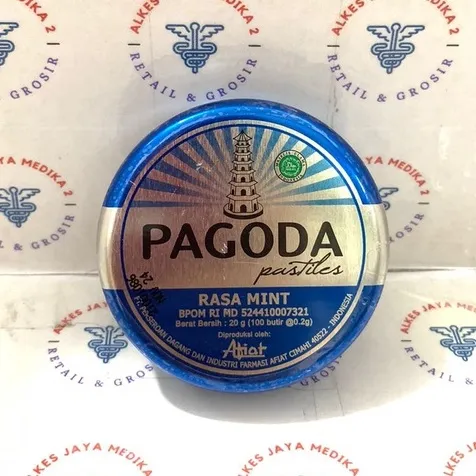 Pagoda Pastiles Rasa Mint 20gr - Permen Hisap Pelega Tenggorokan ...