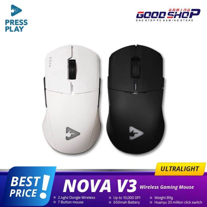 NOVA V3 Ultralight Wireless Gaming Mouse 2.4ghz by Press Play | Lazada ...