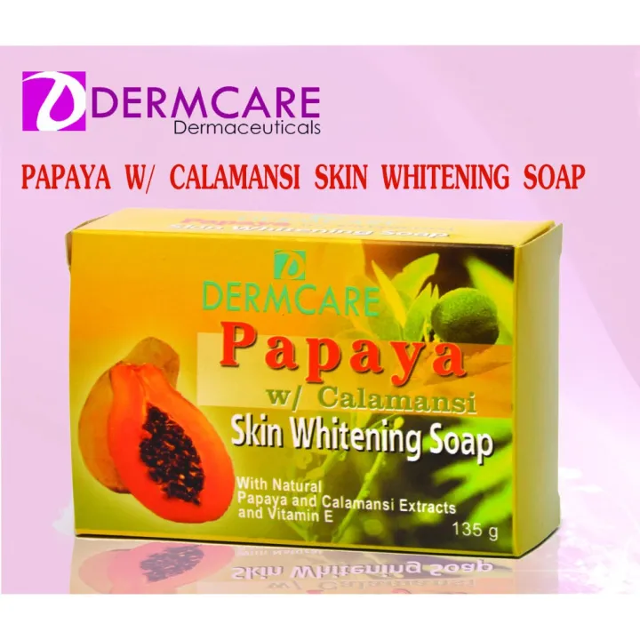 3v]DERMCARE - Papaya w Calamansi Skin Whitening Soap | Lazada PH