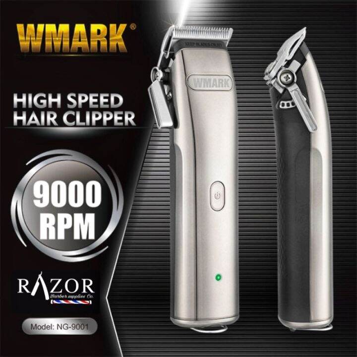 hot sell 2022 Wmark NG-9001 Professional Cordless Hair Clipper 9000 RPM ...