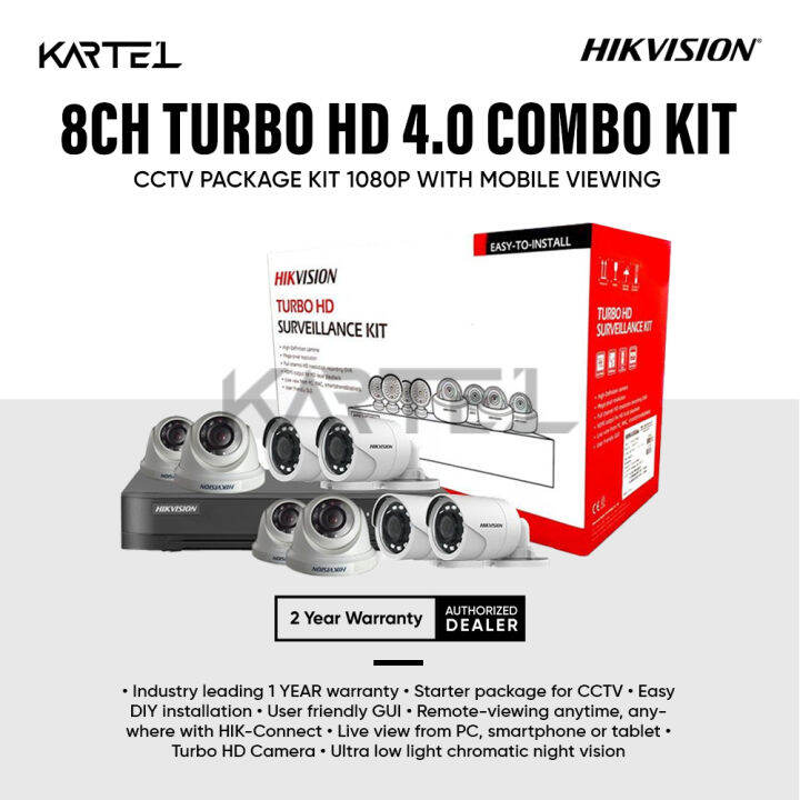 Hikvision 8CH 2MP HD CCTV Package DIY 1080p - 8 Camera | CCTV Kit ...