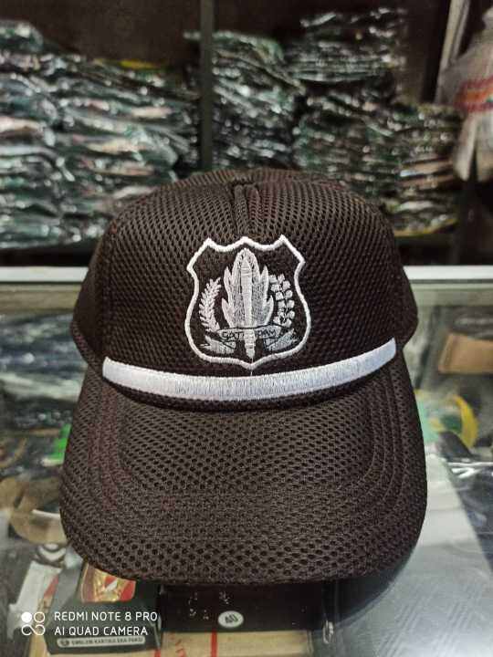topi satpam security terbaru/ topi satpam security coklat | Lazada ...