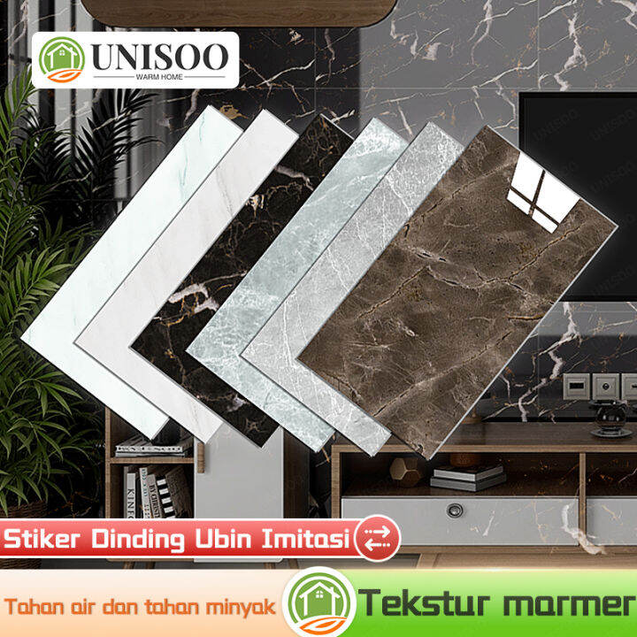 Wallpaper dinding Vinyl Marble 30 x 60 cm / Lantai Vinyl Marbel ...