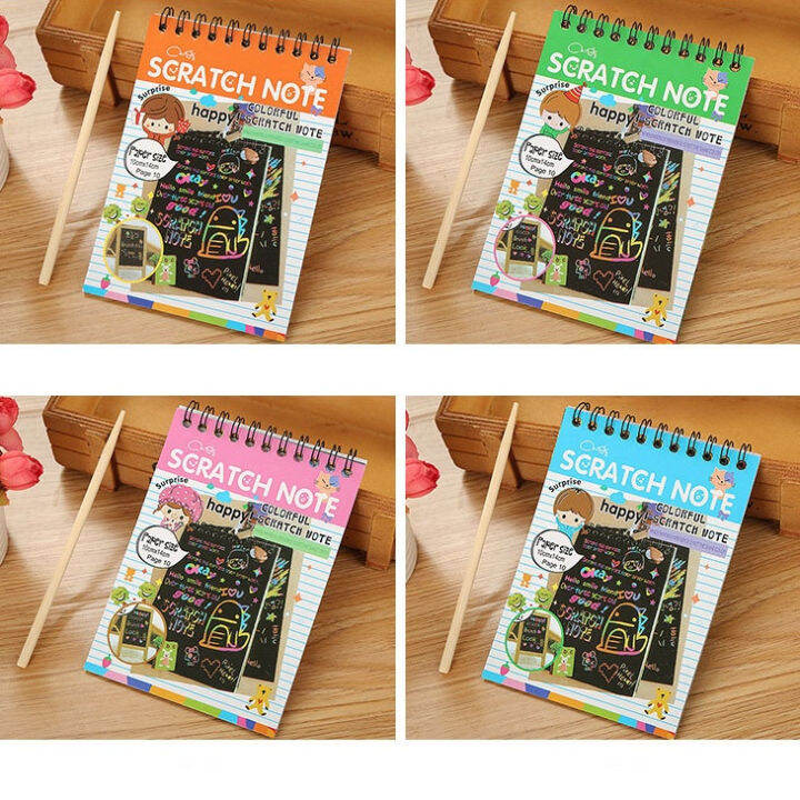 Mainan Edukasi Anak Scratch Note Mini Buku Gambar Tulis Gores Ajaib ...