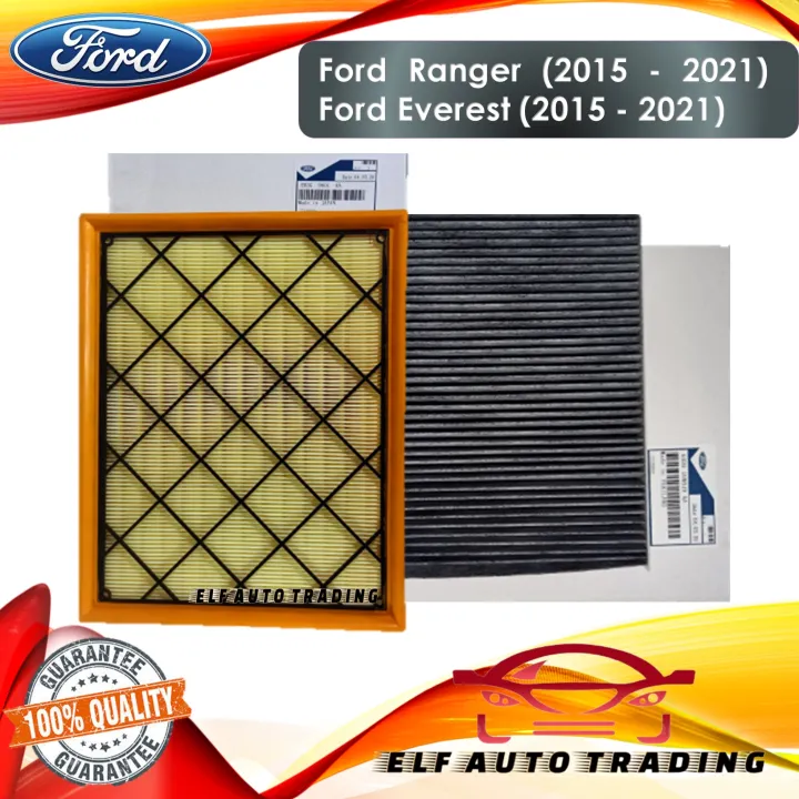 Combo Engine Air Filter and Charcoal Cabin Filter for Ford Ranger (2015 ...