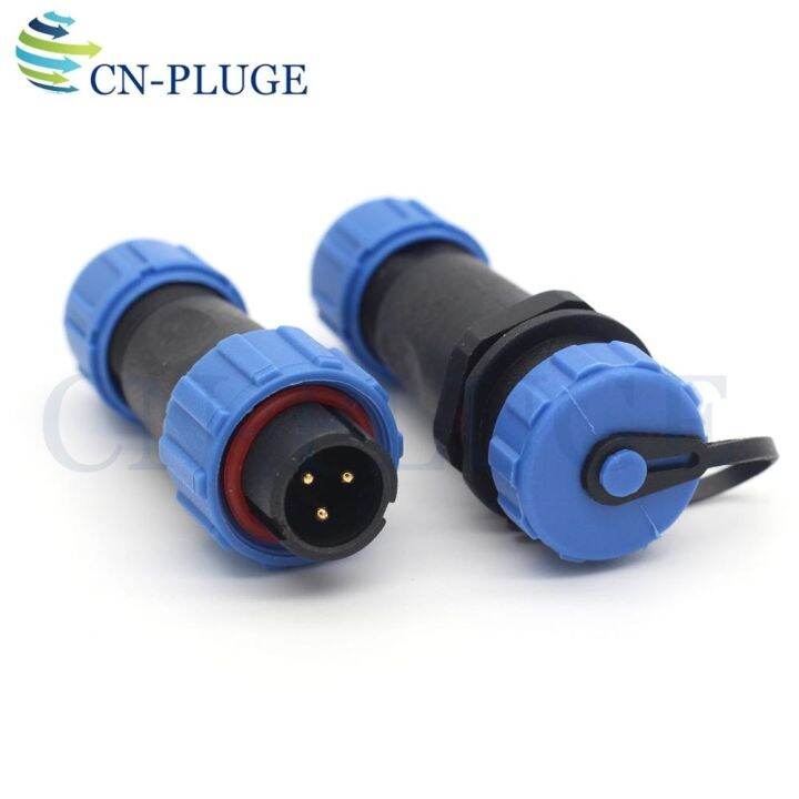 SP13IP68 3 pin Wire ConnectorWaterproof Aviation Docking Connector Male ...